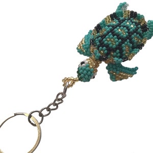 Beaded Turtle Keychain, Turtle Keychain, Beaded Turtle, Hand Beaded ...