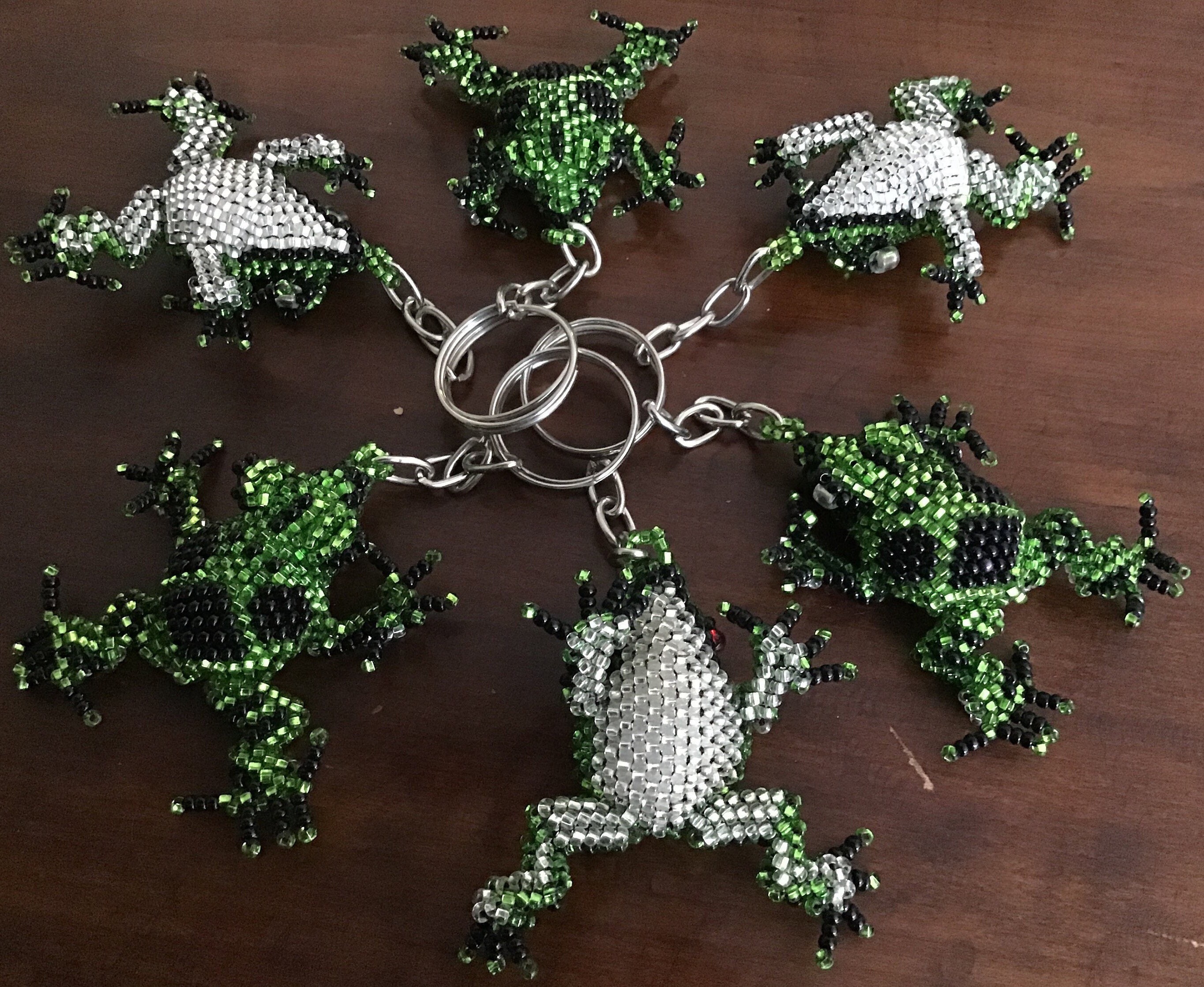 Beaded Frog Keychain Frog Keychain Beaded Frogbeaded - Etsy Australia