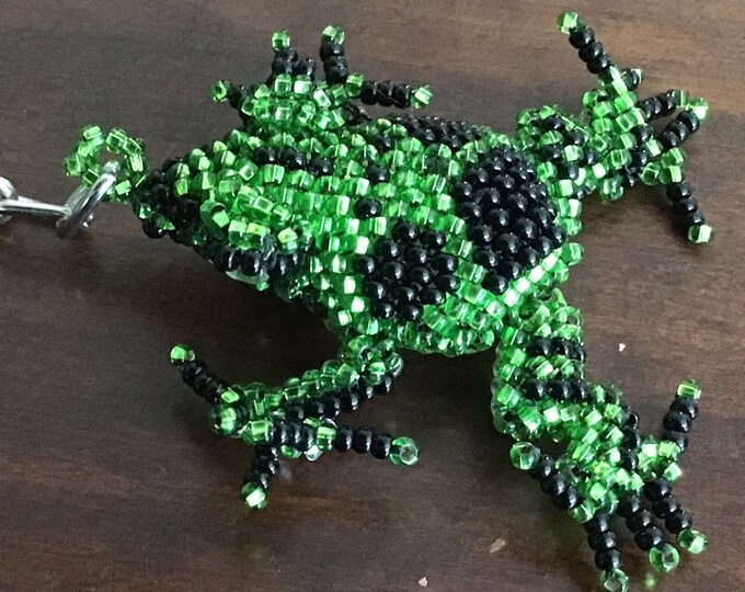 Beaded Frog Keychain, Frog Keychain, Beaded Frog,beaded Keychain, Gift ...