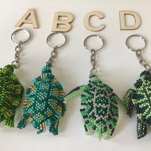 Beaded turtle keychain turtle keychain beaded turtle hand | Etsy