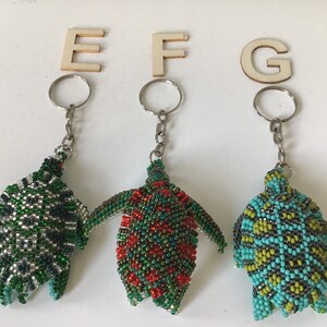 Beaded turtle keychain turtle keychain beaded turtle hand | Etsy