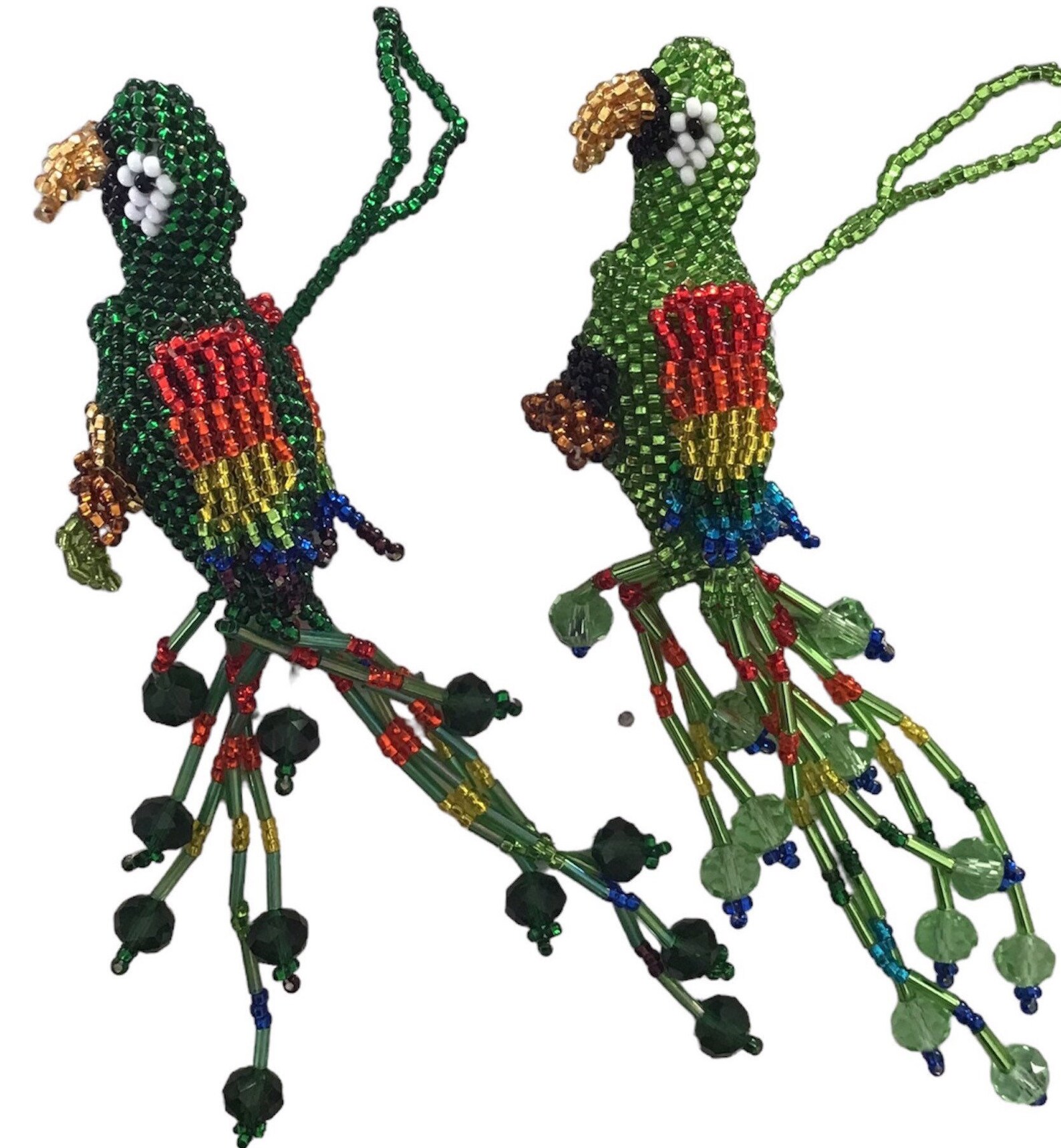 Beaded Parrot, Parrot, Gift for Parrot Lover, Beaded Hanging Parrot ...