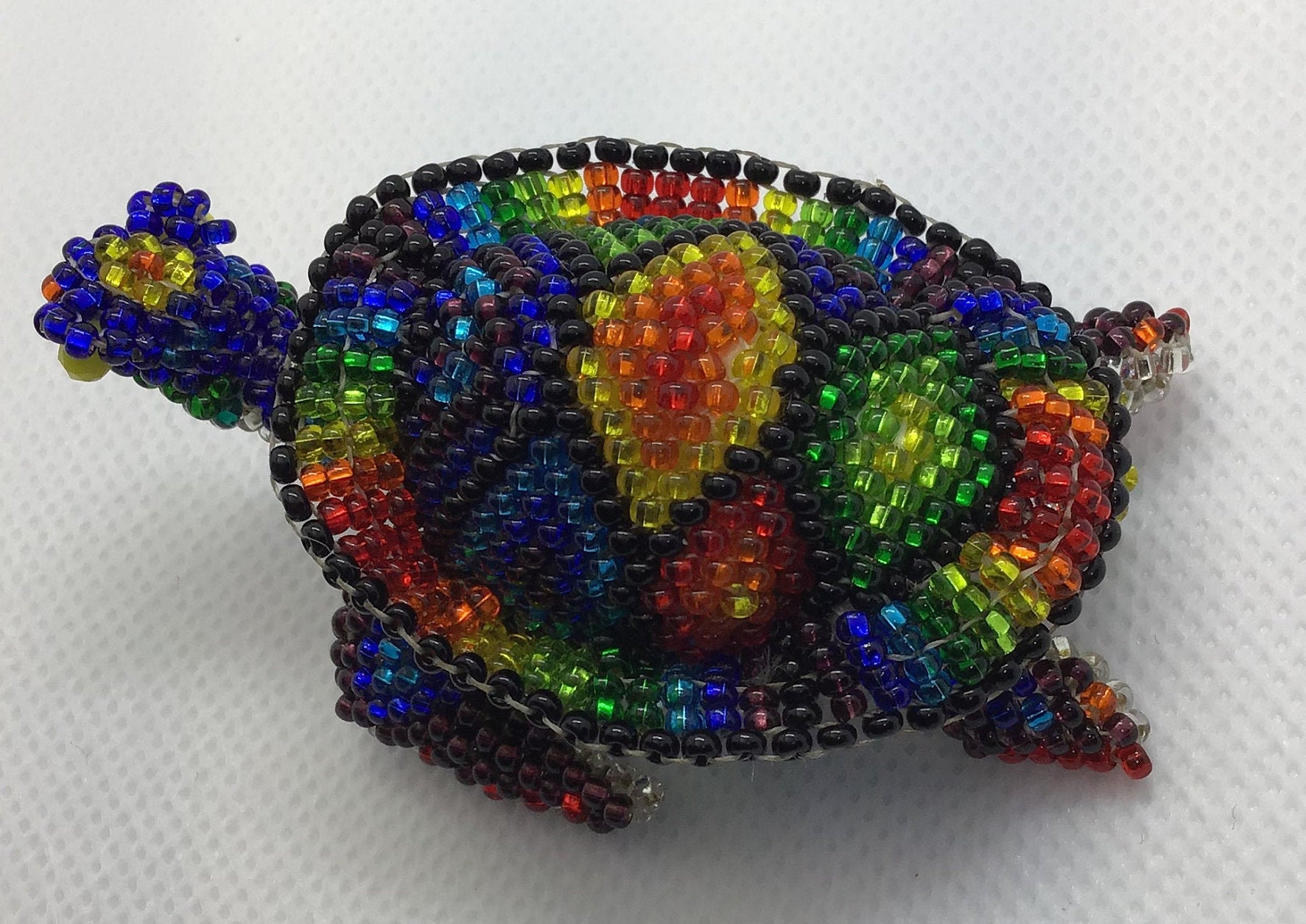 Beaded turtle hand beaded turtle turtle ornament colourful - Etsy 日本
