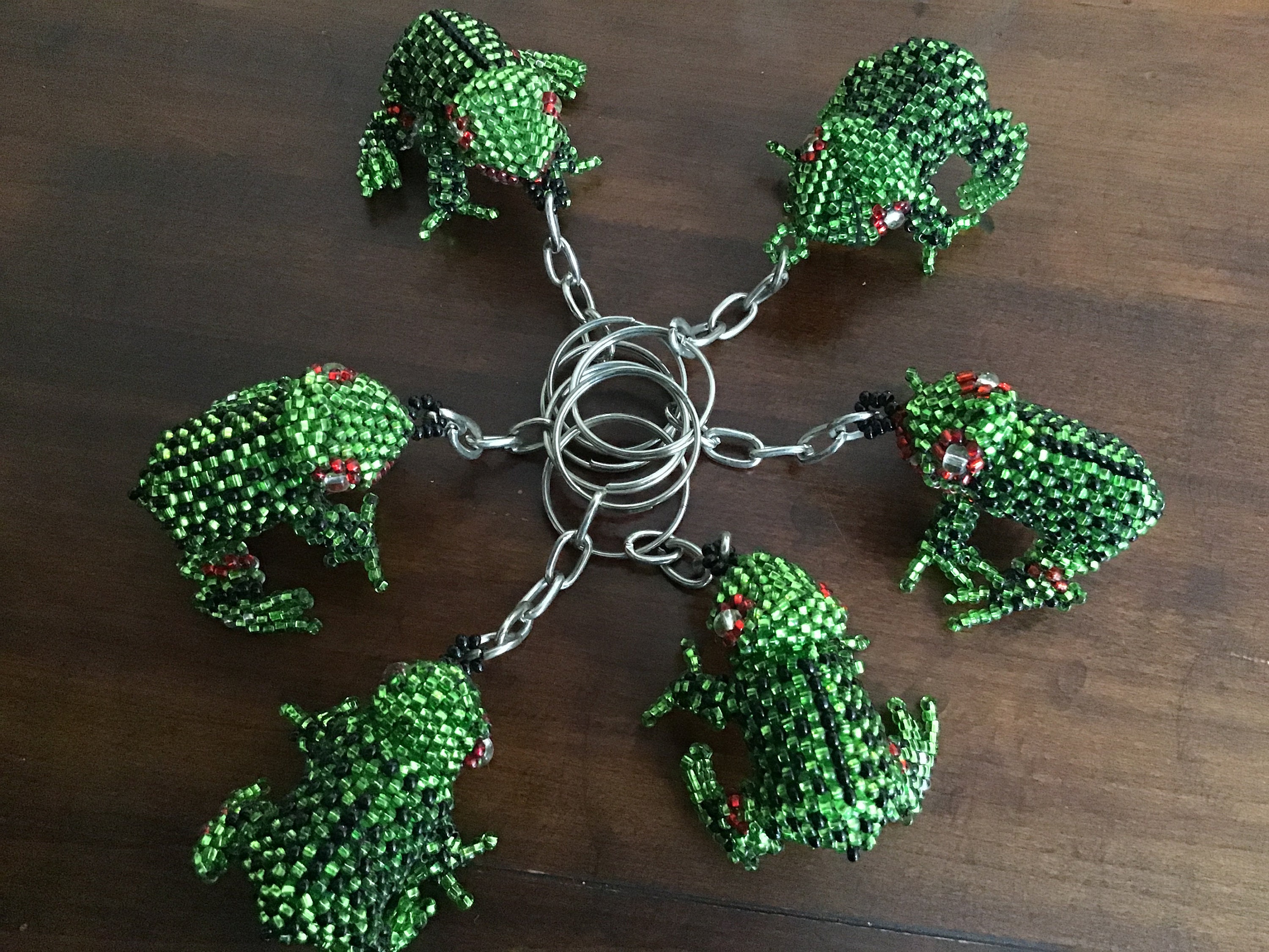 Beaded frog keychain frog keychain beaded frogbeaded - Etsy 日本