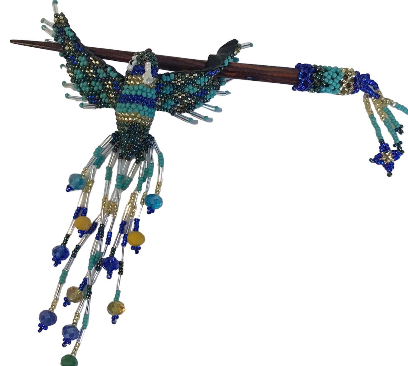 Hummingbird Hair Pin Hand Beaded Hair Pin Hand Beaded - Etsy