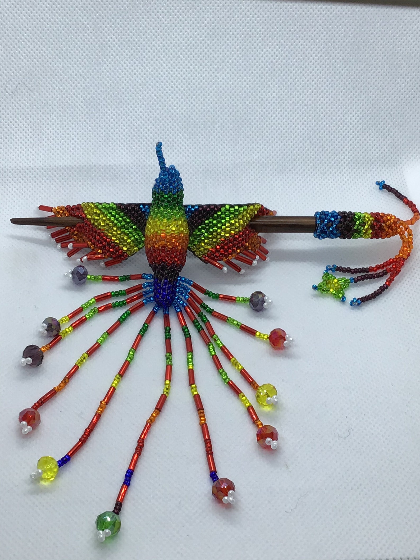 Hummingbird hair pin hand beaded hair pin hand beaded | Etsy