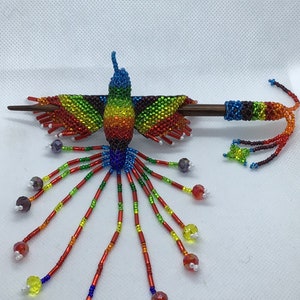 Hummingbird Hair Pin Hand Beaded Hair Pin Hand Beaded - Etsy