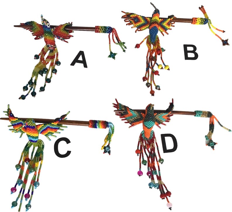 Hummingbird Hair Pin Hand Beaded Hair Pin Hand Beaded - Etsy