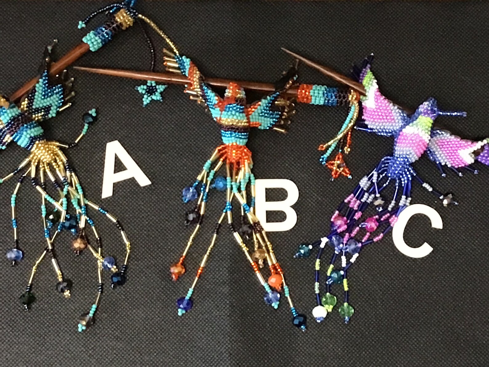 Hummingbird Hair Pin Hand Beaded Hair Pin Hand Beaded - Etsy