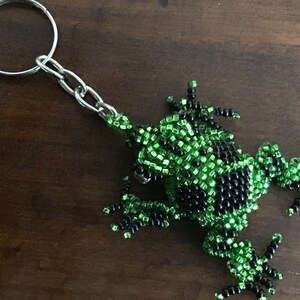 Beaded Frog Keychain, Frog Keychain, Beaded Frog,beaded Keychain, Gift ...