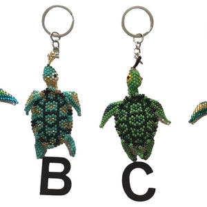 Beaded Turtle Keychain, Turtle Keychain, Beaded Turtle, Hand Beaded ...
