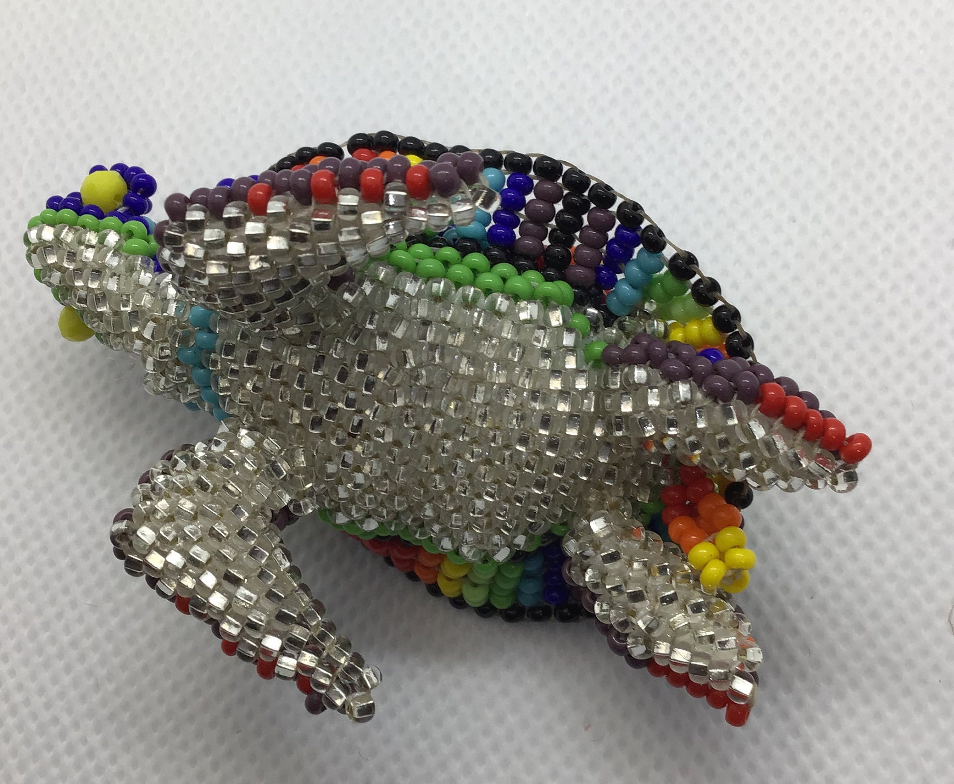 Beaded turtle hand beaded turtle turtle ornament colourful - Etsy 日本