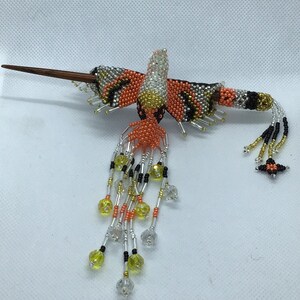 Hummingbird Hair Pin Hand Beaded Hair Pin Hand Beaded - Etsy
