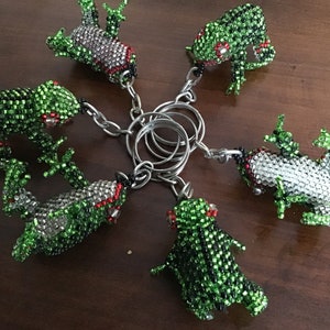 Beaded Frog Keychain, Frog Keychain, Beaded Frog,beaded Keychain, Gift ...