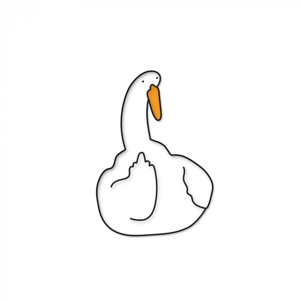 Middle Finger Duck - Etsy