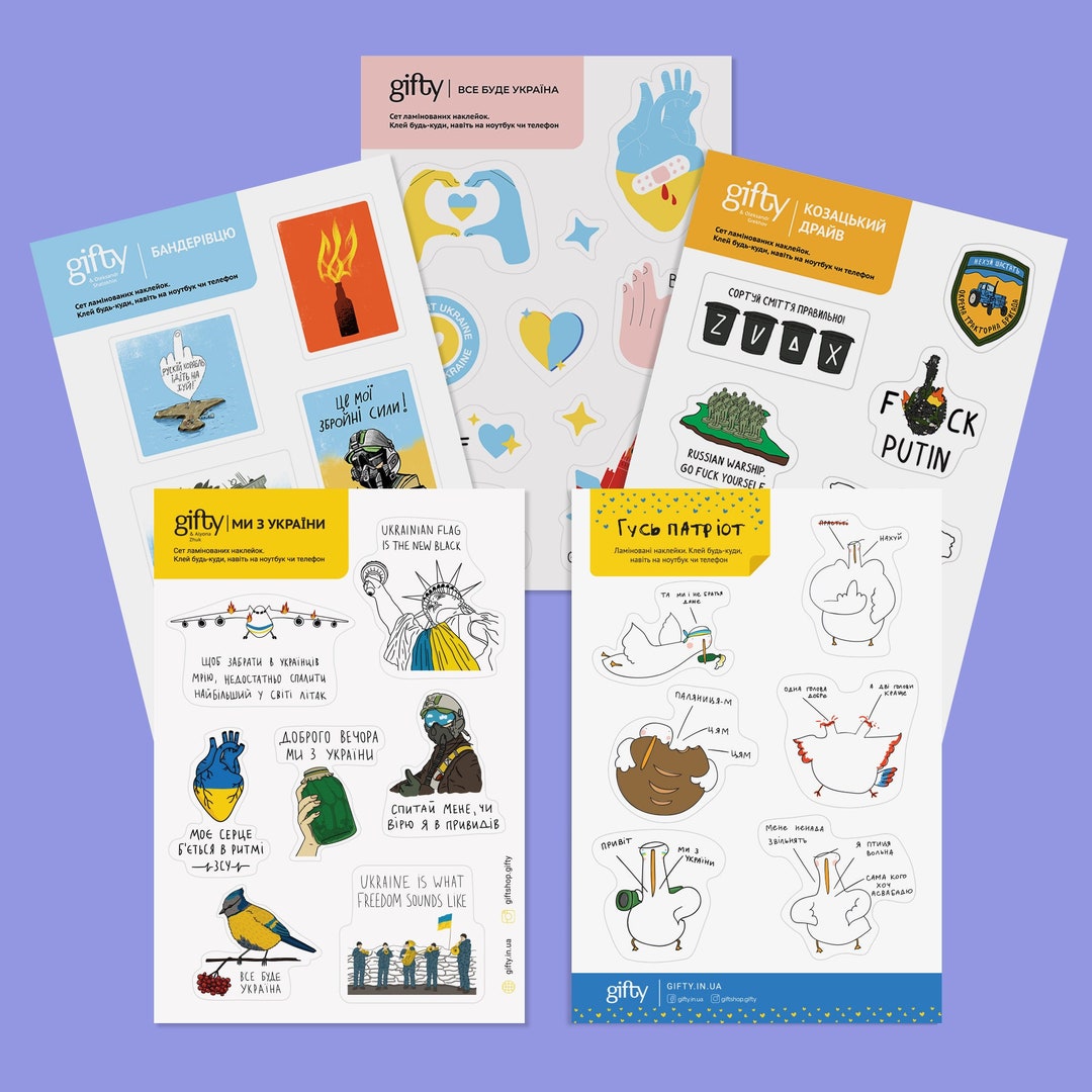 Stickers Ukraine Assorted Ukraine Themed Stickers Pack Stand - Etsy