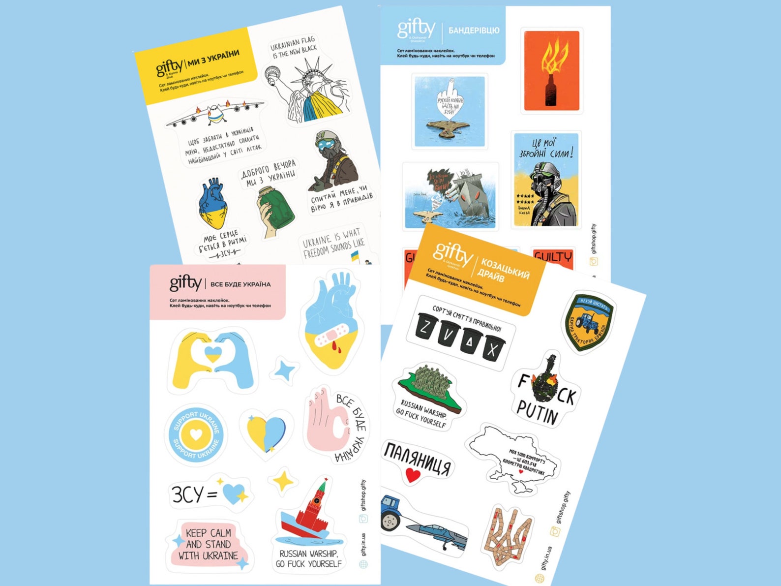 Stickers Ukraine Assorted Ukraine Themed Stickers Pack Stand With ...