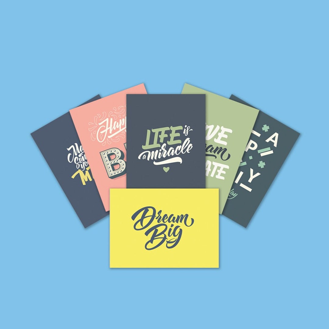 Postcards Set Cute Postcard Wish Card Birthday Postcards Inspiring ...