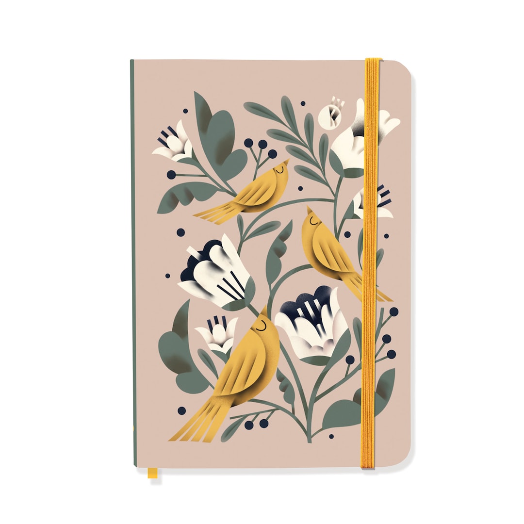 Daily Planner With Beige Bird Ornament, Weekly Planner for Teacher ...