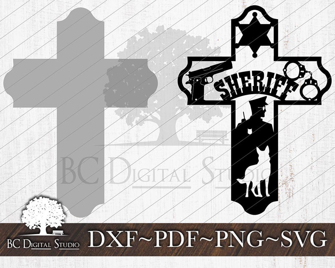 Sheriff Cross Svg Police Cross SVG Law Enforcement Cross - Etsy