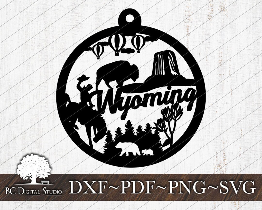 Wyoming Ornament SVG | I Love My State Svg | Digital File Download ...