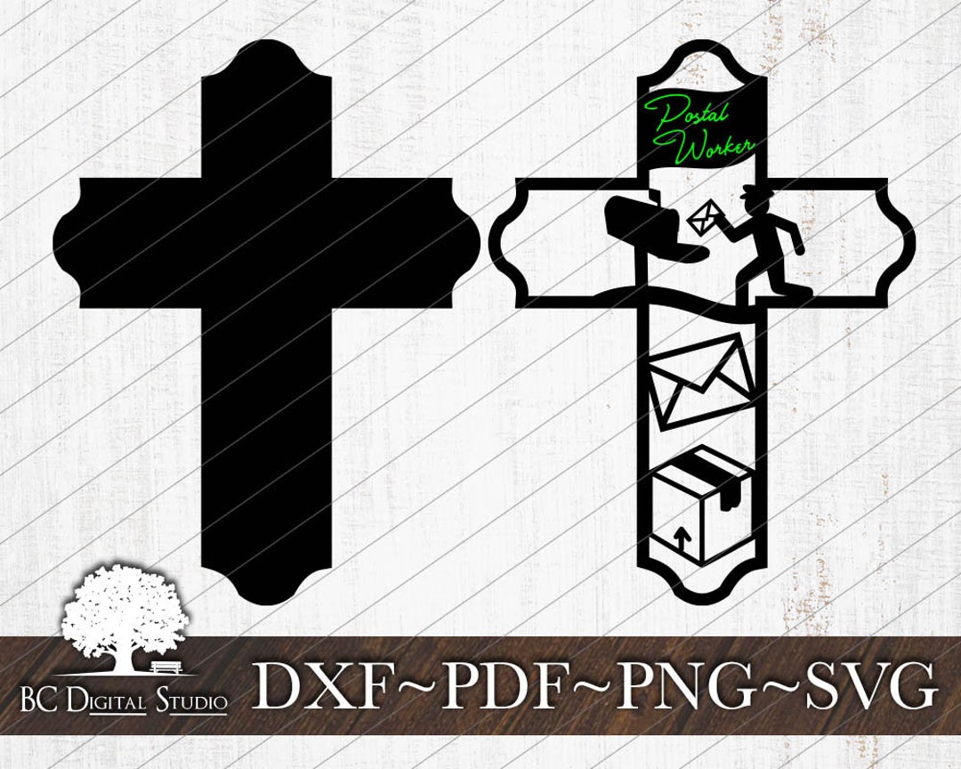 Postal Worker Cross SVG | Mailman Cross SVG | Digital File Download ...