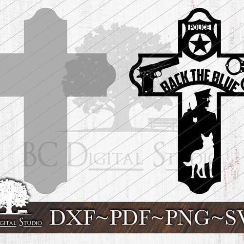 Law Enforcement Cross SVG Police Cross Svg Digital File - Etsy
