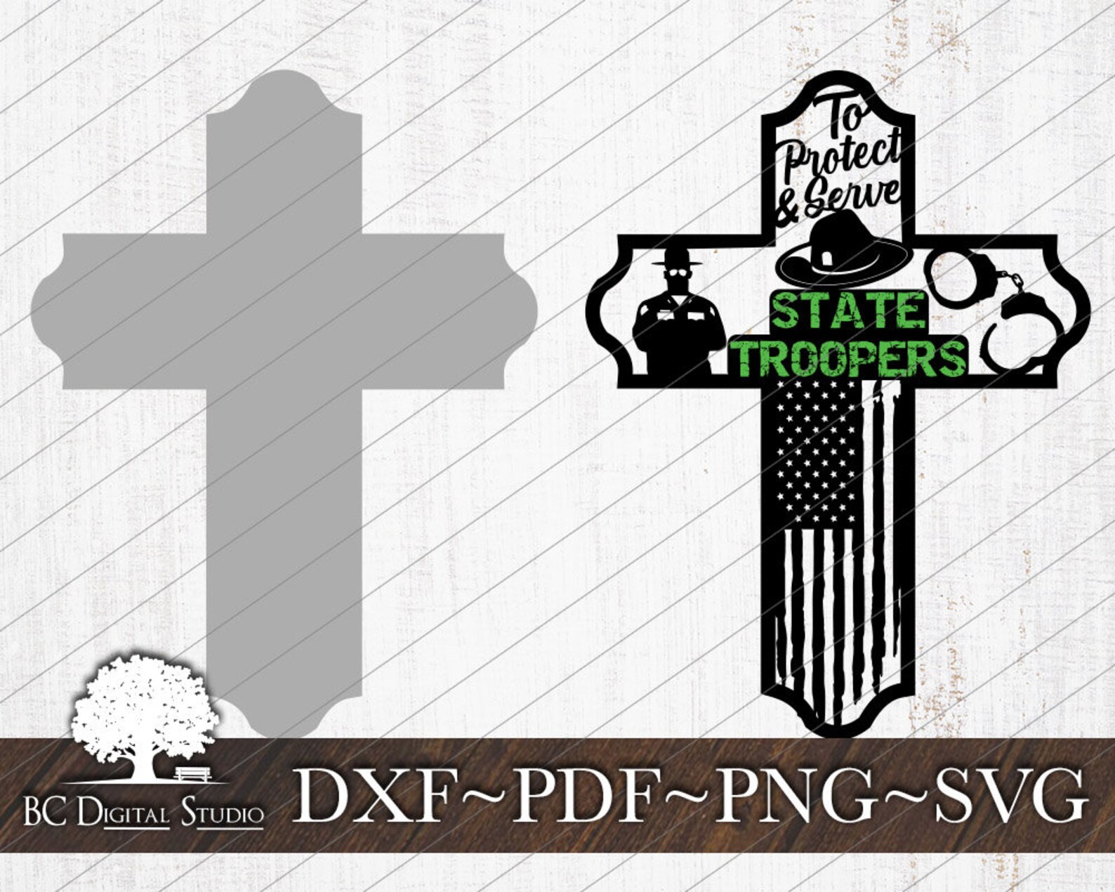 State Trooper Cross SVG | Law Enforcement Cross Svg | Digital File ...