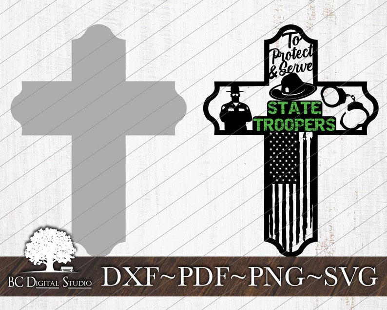 State Trooper Cross SVG | Law Enforcement Cross Svg | Digital File ...