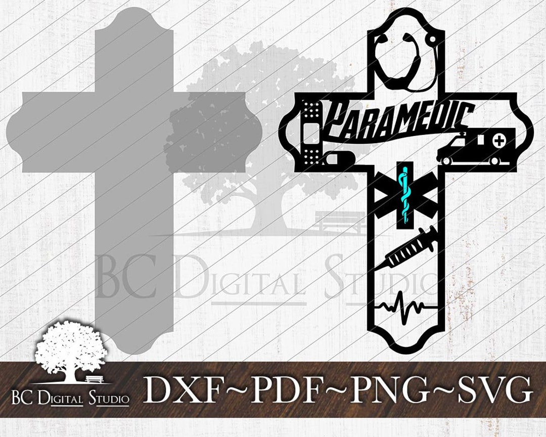Paramedic Cross SVG | EMT Cross SVG | Digital File Download | Dxf Pdf ...