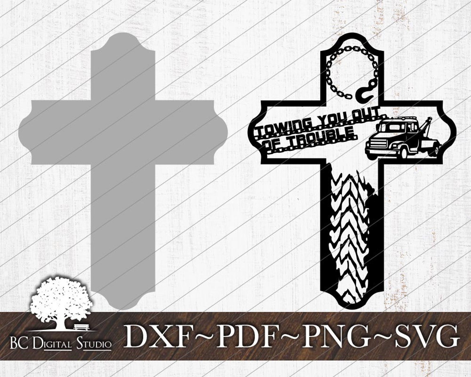 Tow Truck Cross SVG | Tower Cross SVG | Hauler Cross Svg | Digital File ...