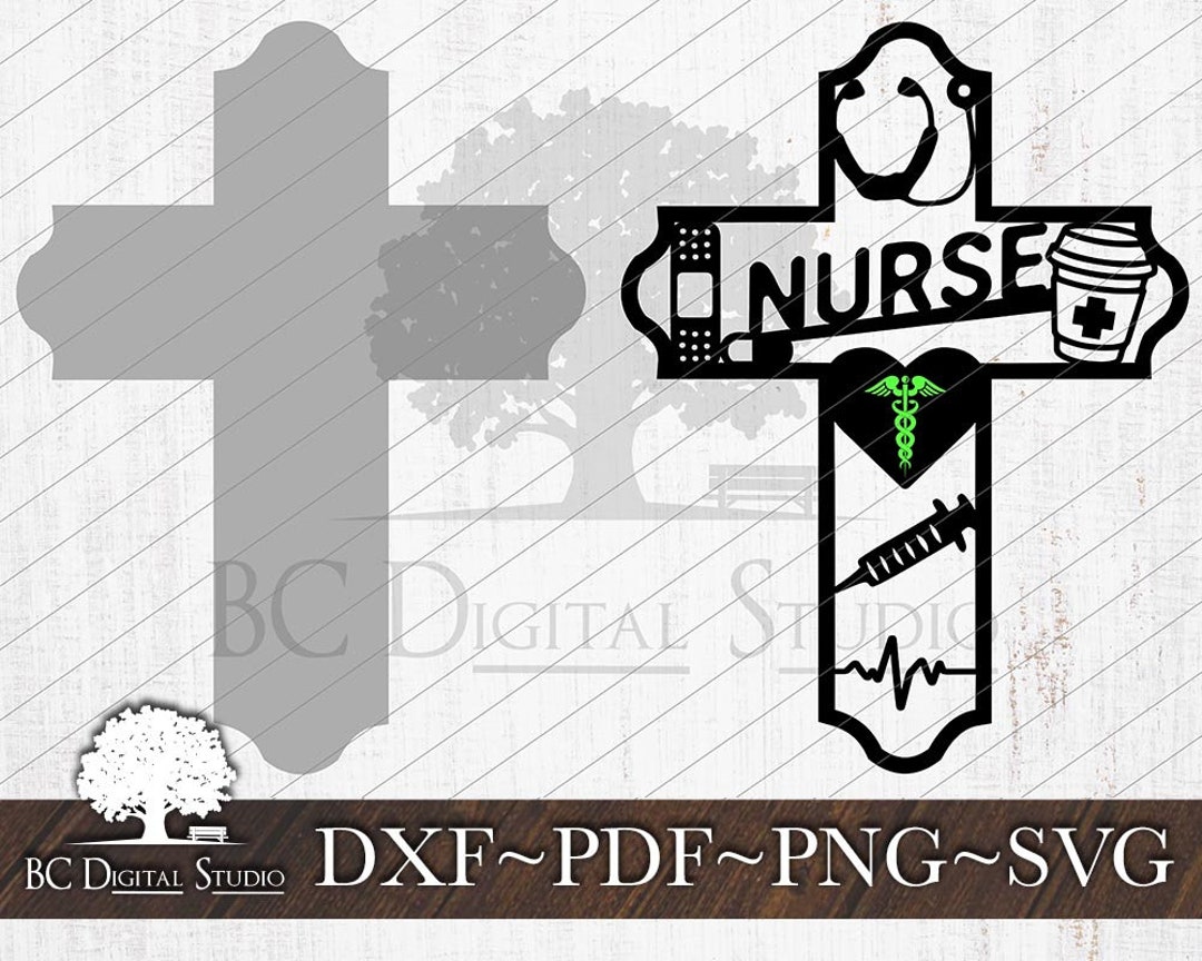 Nurse Cross SVG | Medical Cross SVG | Digital File Download | Dxf Pdf ...