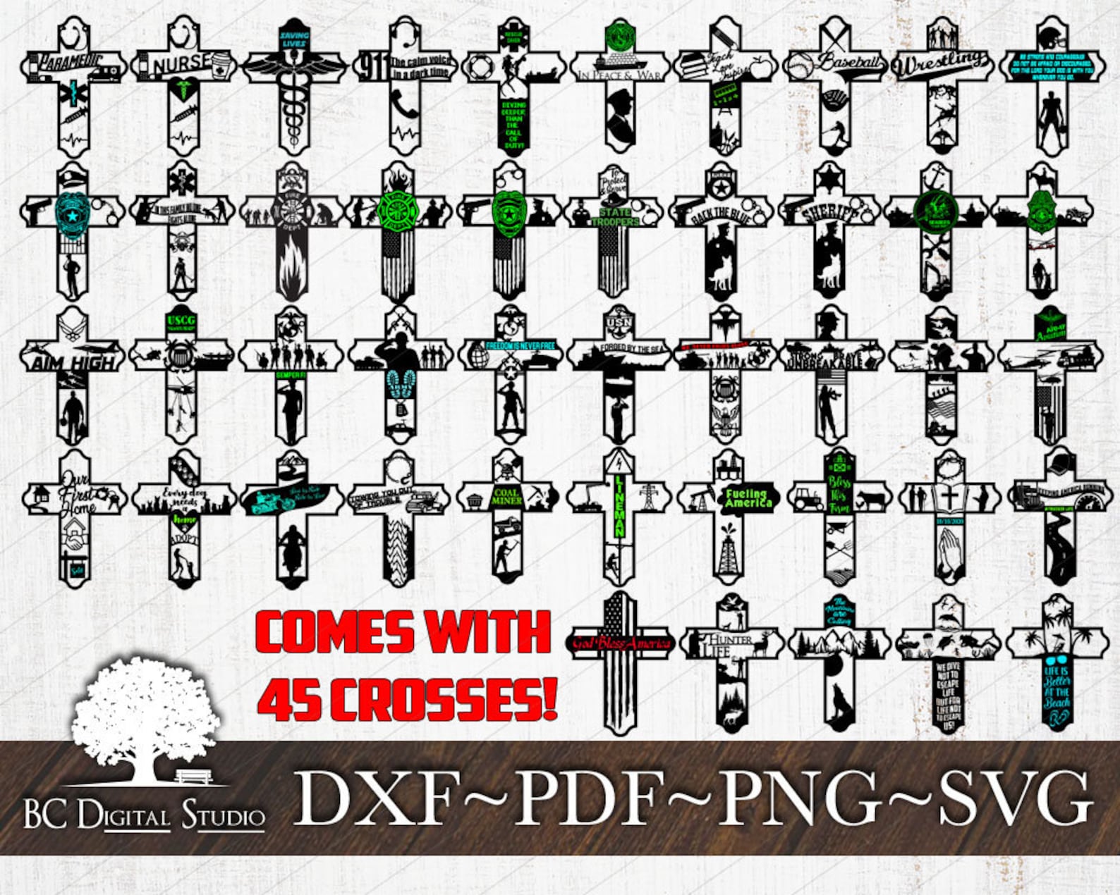 Cross Bundle Svg| Themed Cross SVG | Cross SVG | Digital File Download ...