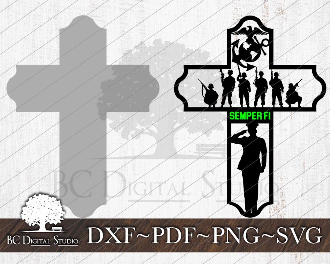 Marines Cross Svg| Military Cross SVG | Veterans Cross SVG | Digital ...