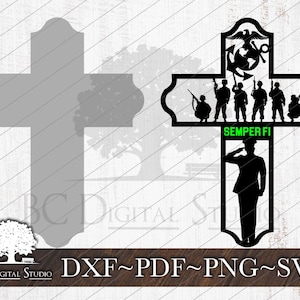 Marines Cross Svg Military Cross SVG Veterans Cross SVG | Etsy