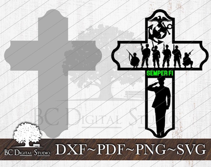 Marines Cross Svg Military Cross SVG Veterans Cross SVG Digital File ...