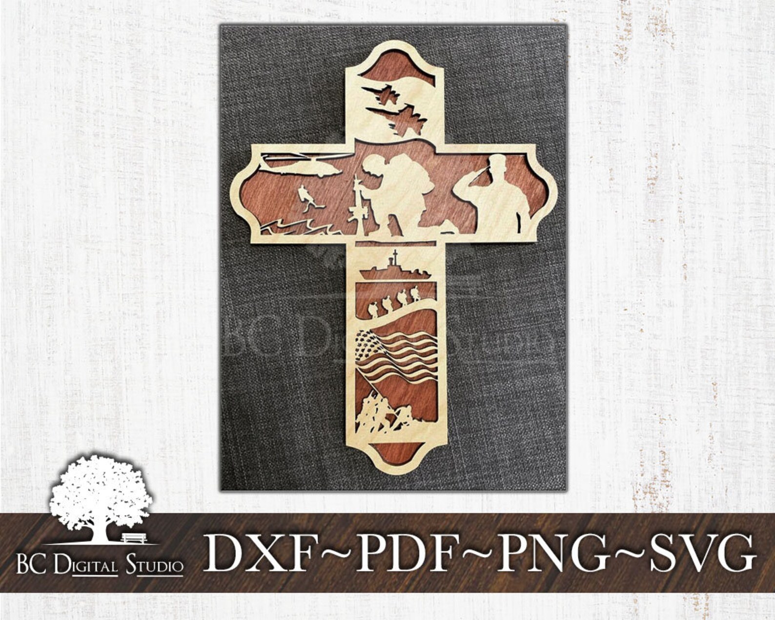 Memorial Cross SVG Military Cross SVG Digital File | Etsy