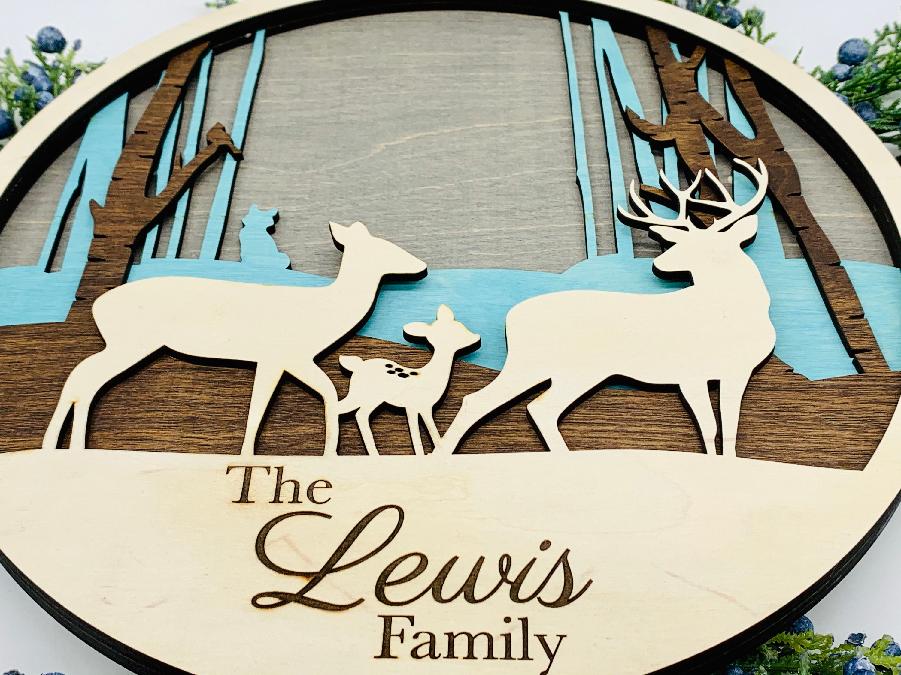 Winter Woodlands Layered Round SVG Digital File Download - Etsy Singapore