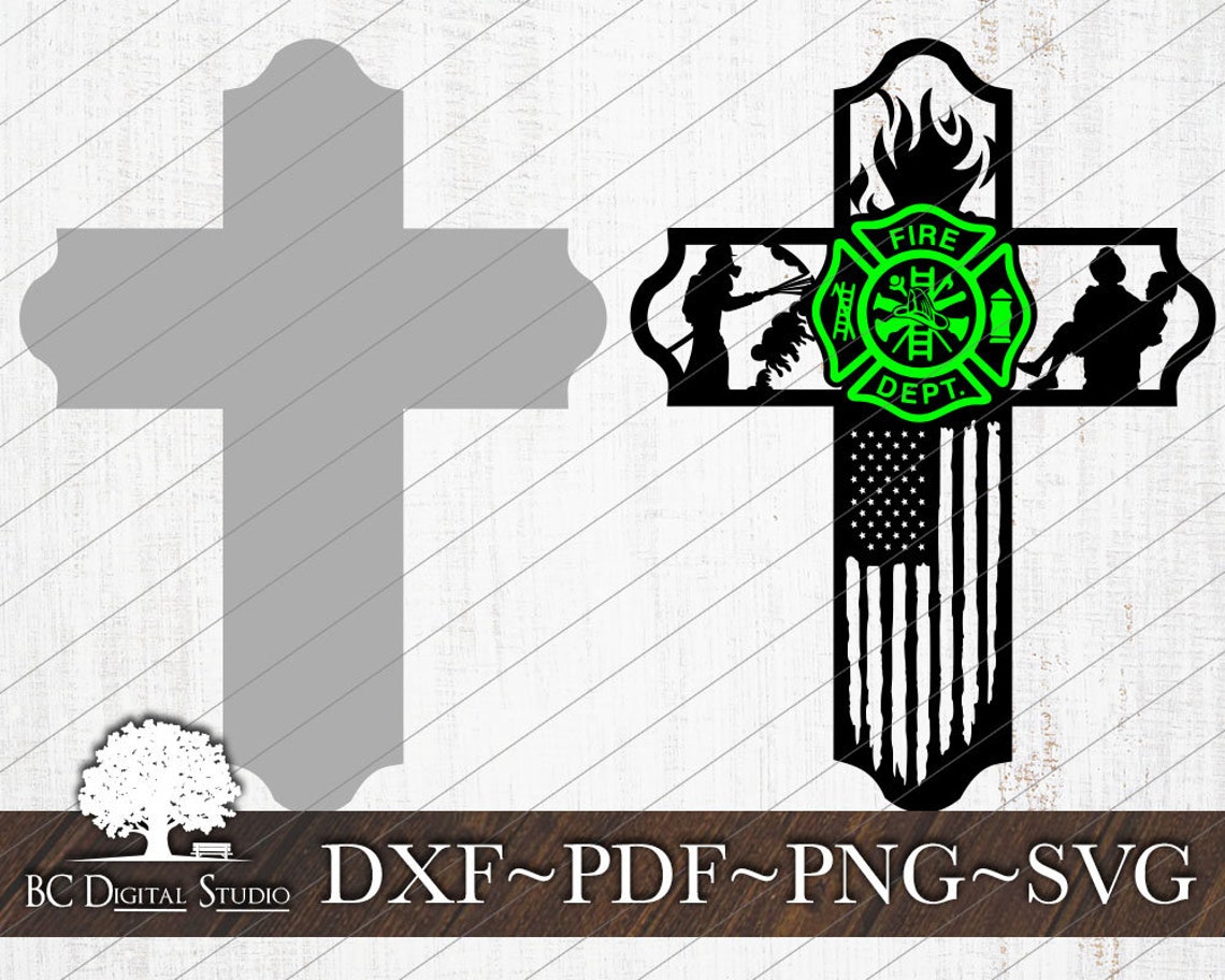 Firefighter Cross SVG Fireman Cross Svg Digital File - Etsy