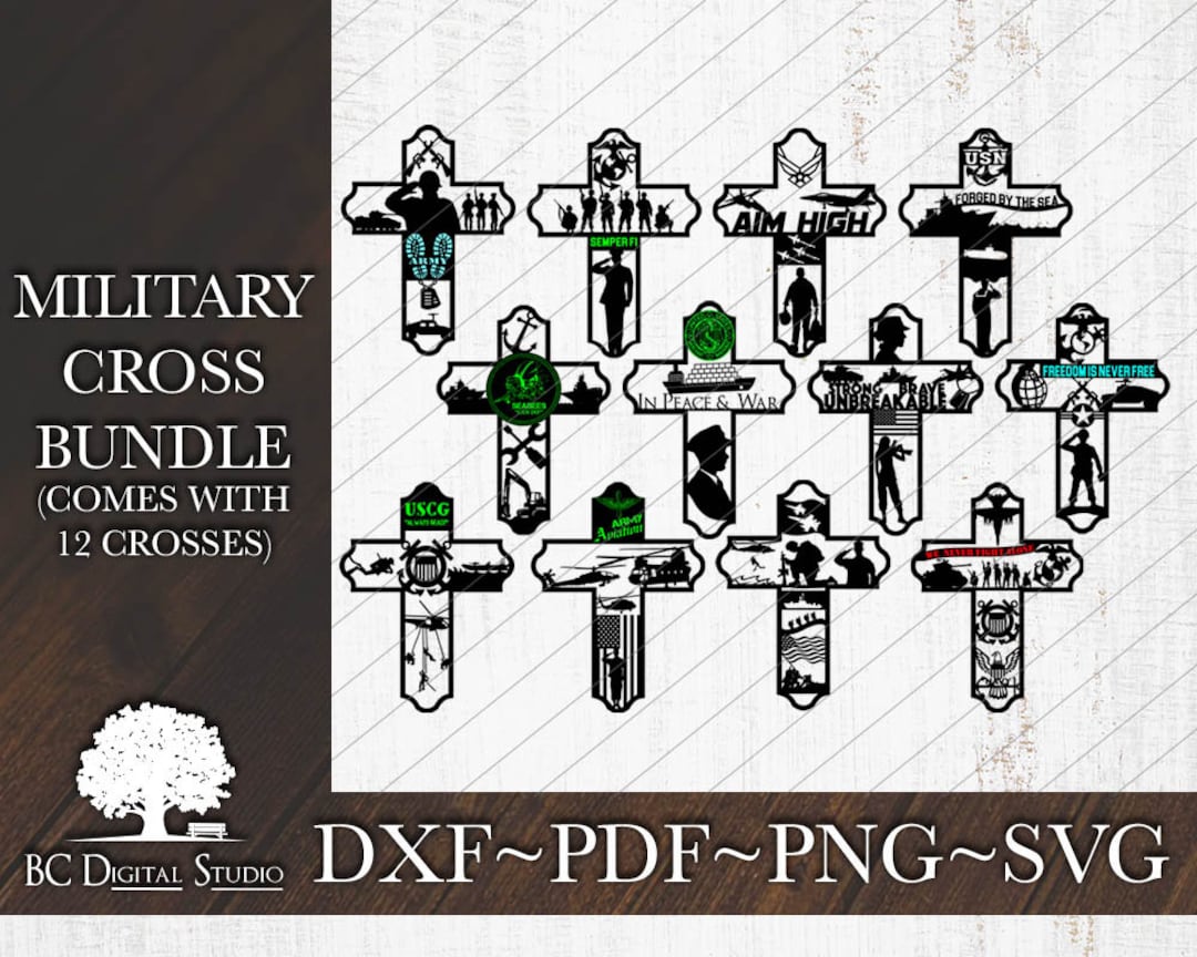 Military Bundle Cross Svg| Law Enforcement Cross SVG | Cross SVG ...