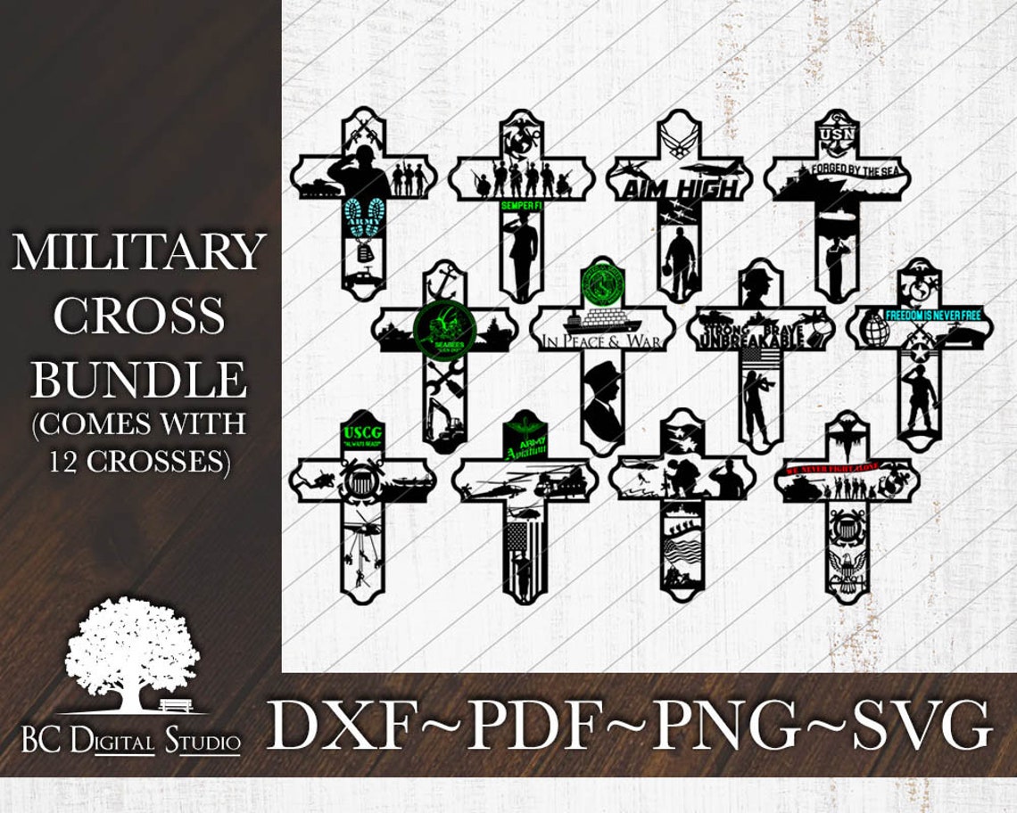 Military Bundle Cross Svg| Law Enforcement Cross SVG | Cross SVG ...