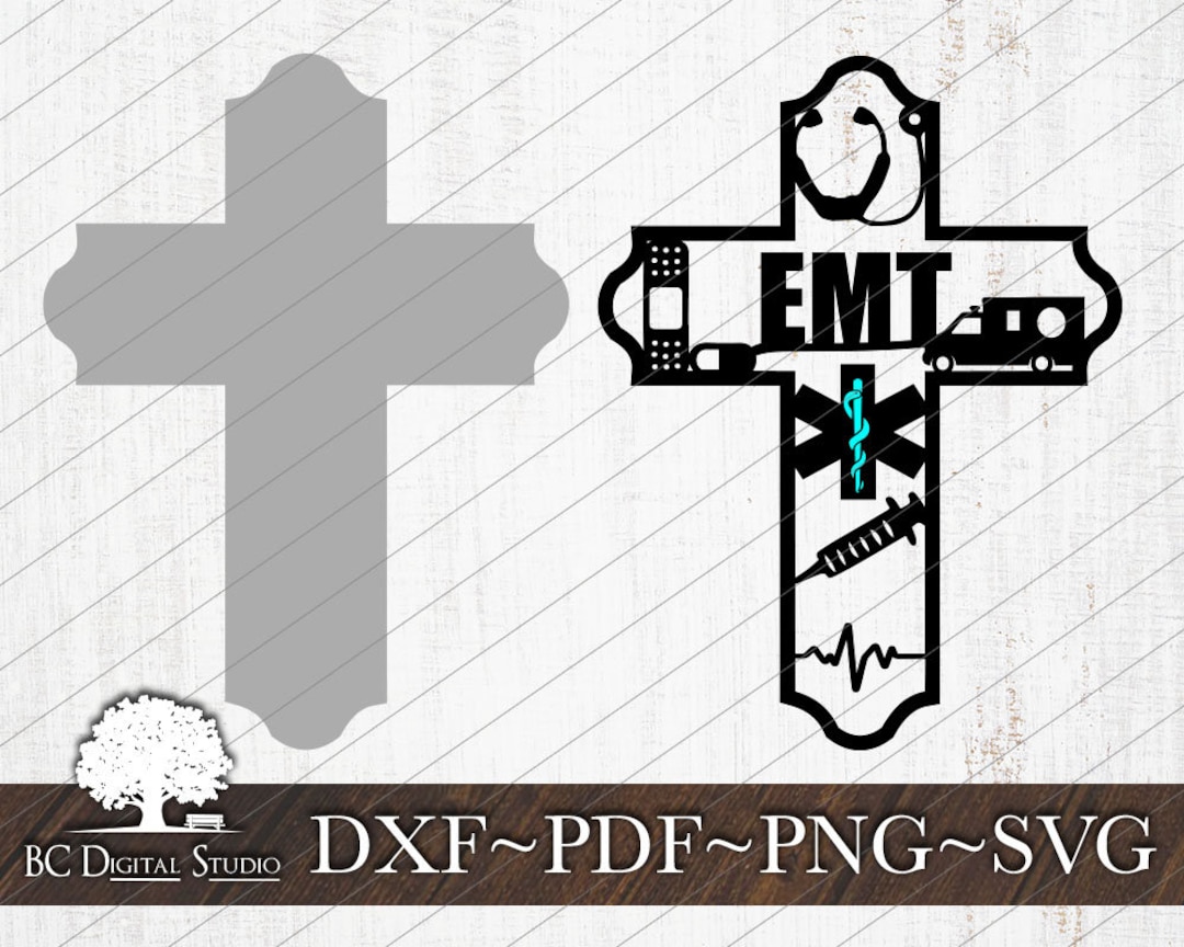 EMT Cross SVG | Paramedic Cross SVG | Digital File Download | Dxf Pdf ...