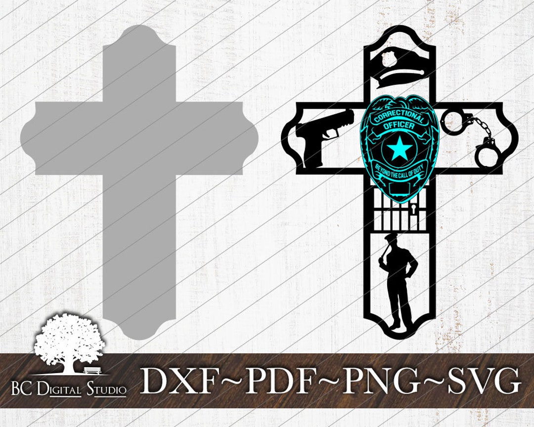 Correctional Officer Cross SVG | Law Enforcement Cross Svg | Digital ...