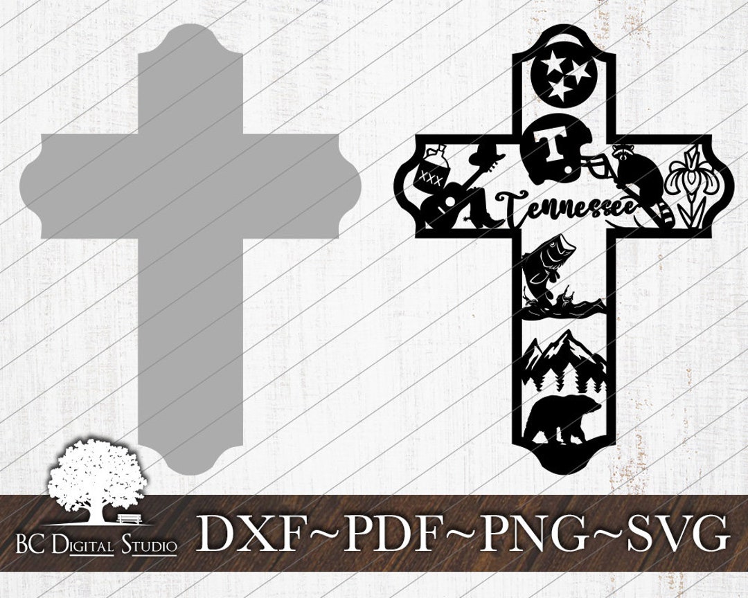 Tennessee Cross SVG | State Cross SVG | Digital File Download | Dxf Pdf ...
