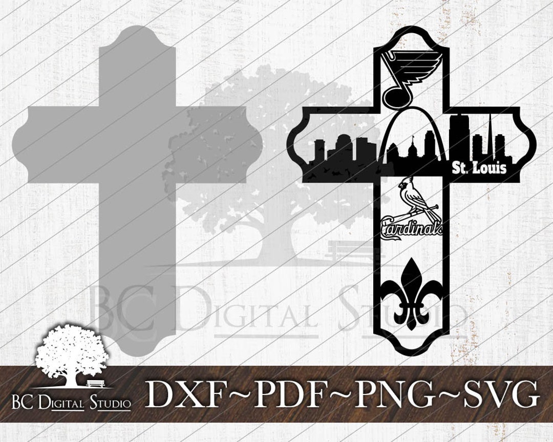 St. Louis Cross SVG | State Cross SVG | Digital File Download | Dxf Pdf ...