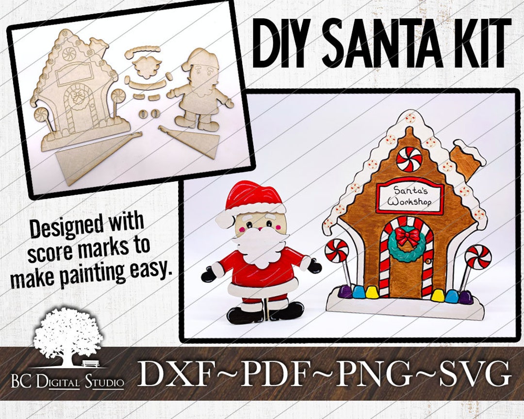DIY Santa Kit SVG | Blank Santa Kit Svg | Digital File Download | Dxf ...