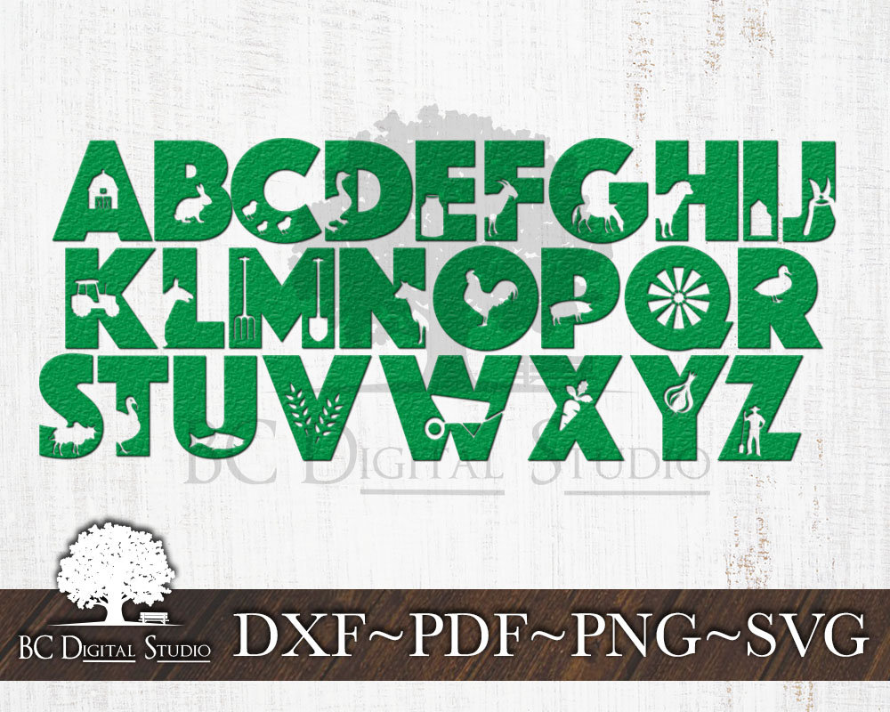 Farm Letters SVG | Farm Alphabet | Kids Letters | Farm Animals Alphabet ...