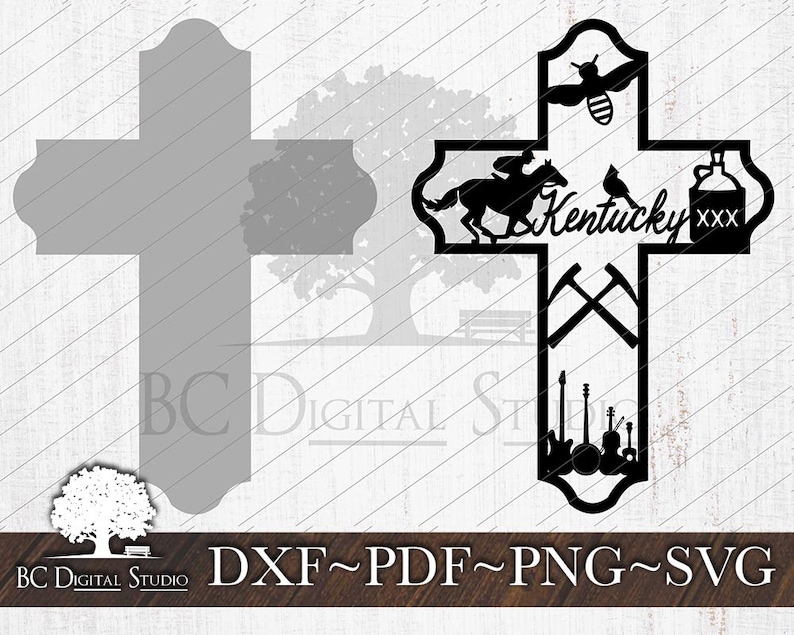 Kentucky Cross SVG | State Cross SVG | Digital File Download | Dxf Pdf ...