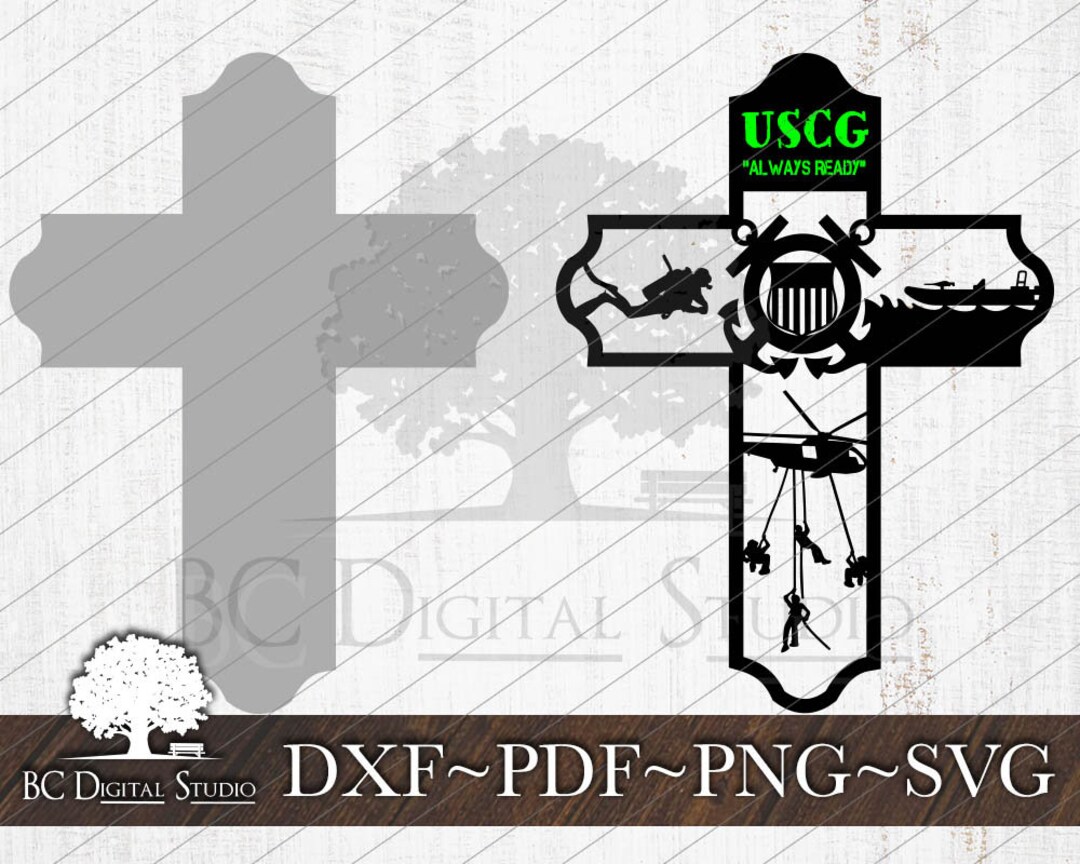 Coast Guard Cross Svg| Military Cross SVG | Cross SVG | Digital File ...