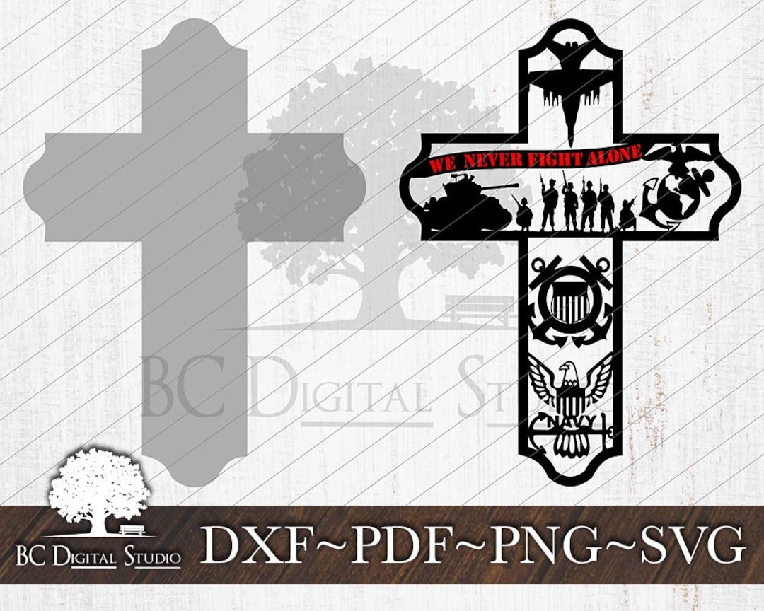 Military Cross SVG | Veterans Cross SVG | Digital File Download | Dxf ...